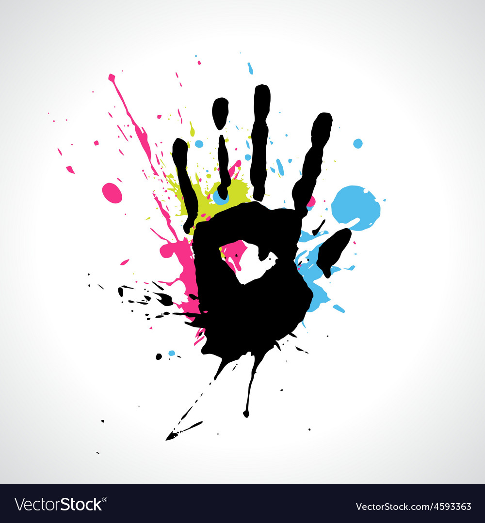 Abstract hand Royalty Free Vector Image - VectorStock