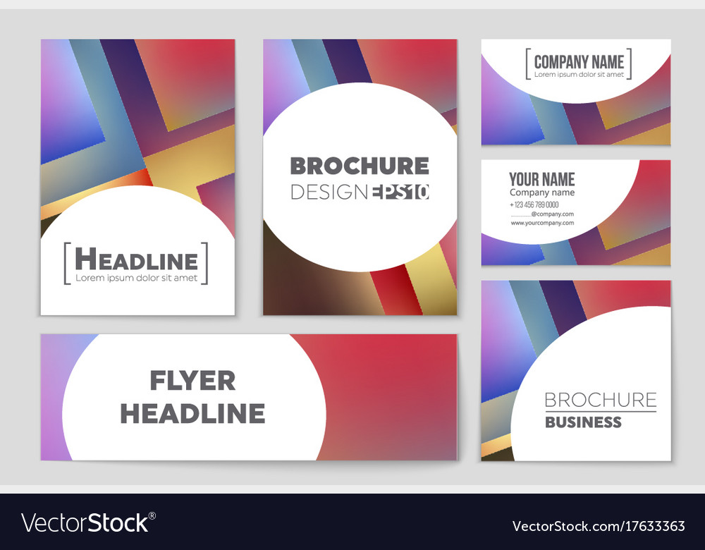 Abstract layout background set for art Royalty Free Vector