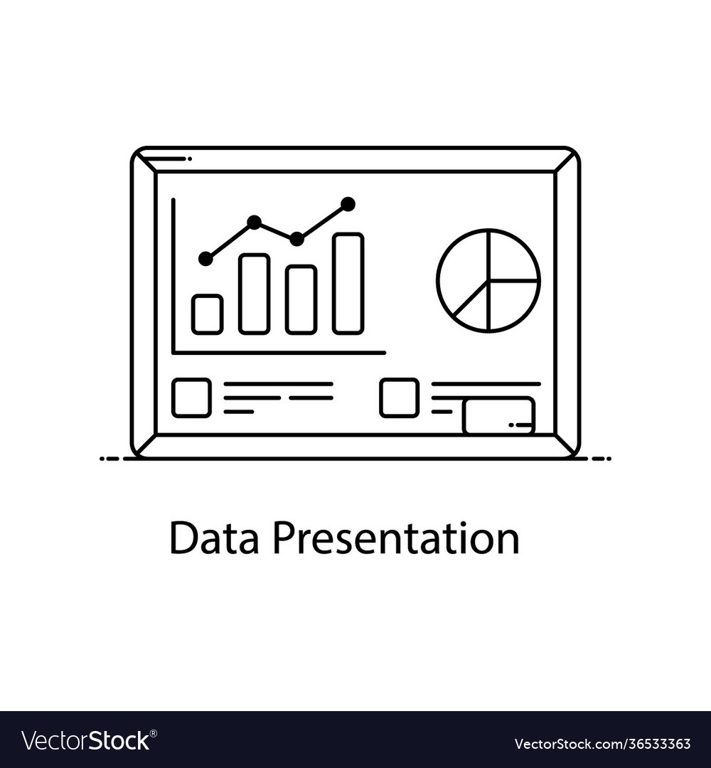 Data presentation Royalty Free Vector Image - VectorStock