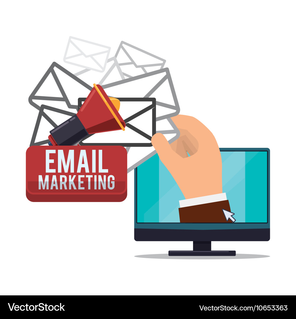 Email marketing and communication media design Vector Image