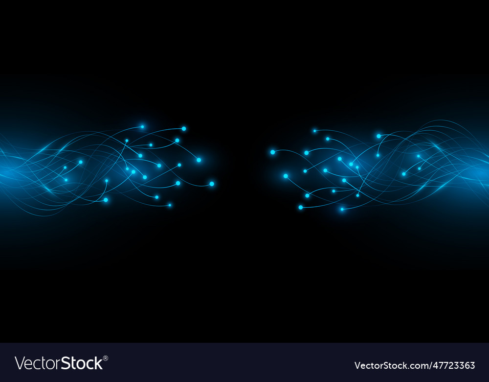 Futuristic digital background with glowing neural Vector Image Futuristic digital background with glowing neural Vector Image