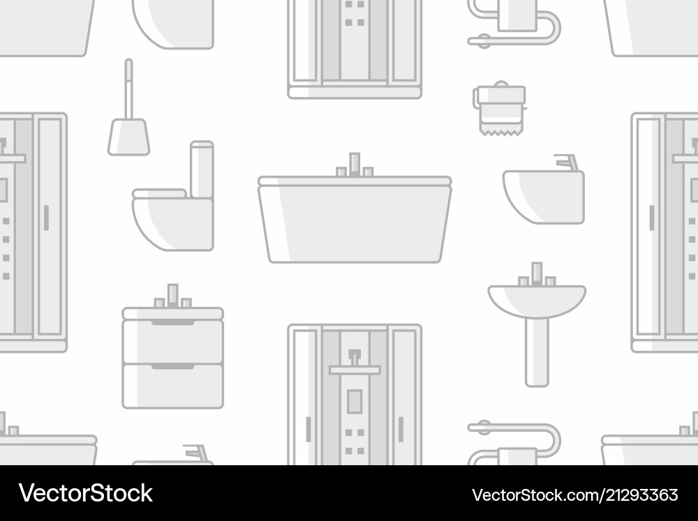 Pattern with elements for bathroom Royalty Free Vector Image