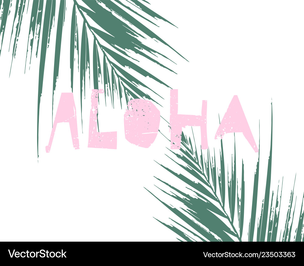 Tropical collage pattern banner in hawaiian style Vector Image
