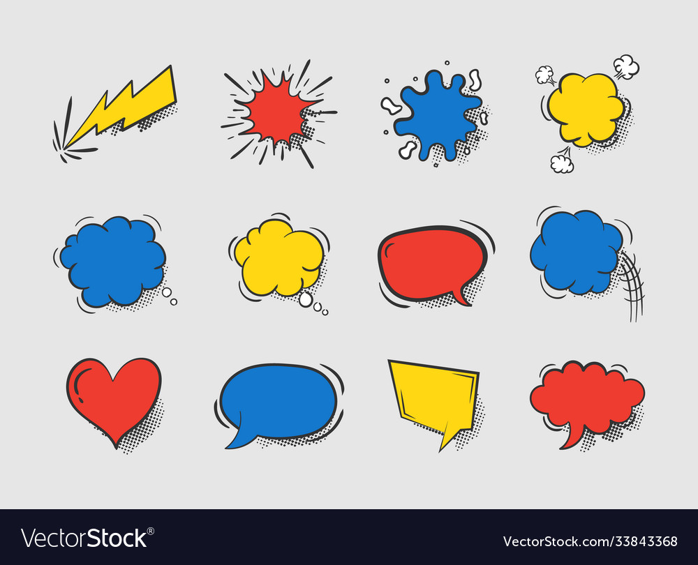 Comic speech bubbles Royalty Free Vector Image