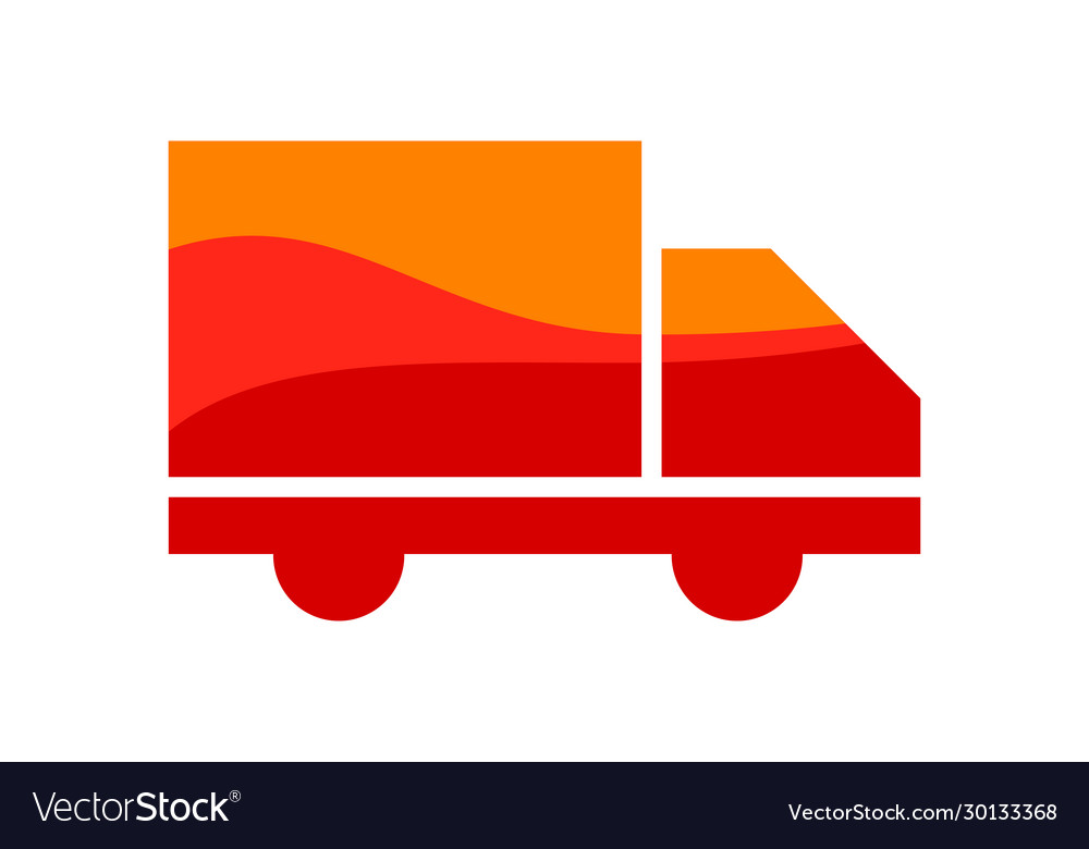 Fast moving shipping delivery truck icon Vector Image