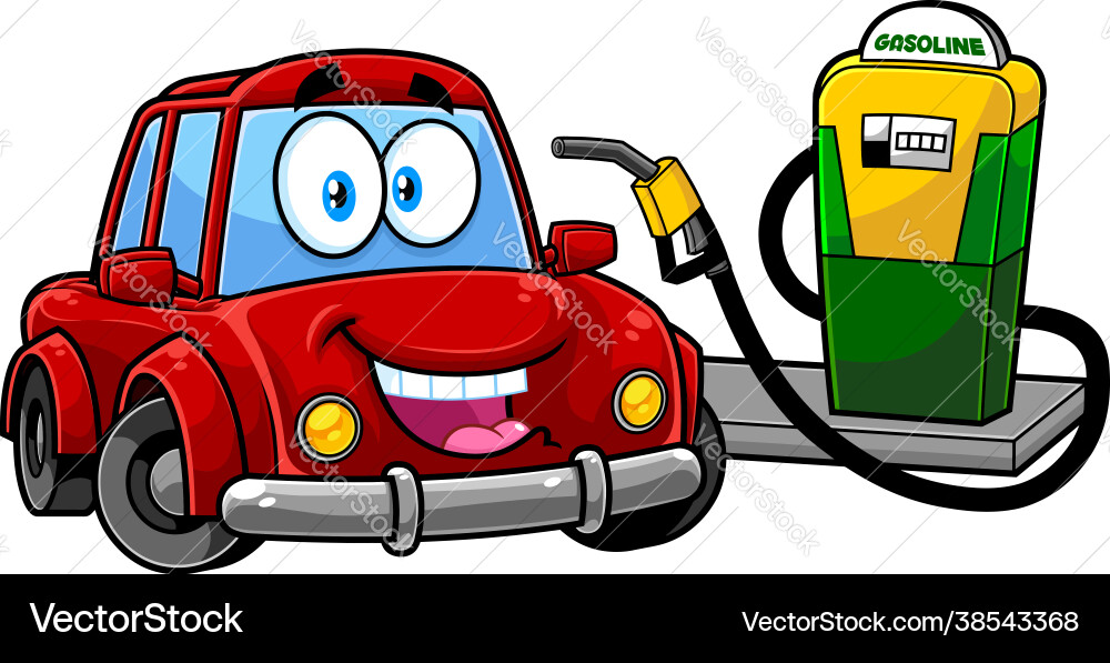 Happy cute car cartoon character Royalty Free Vector Image