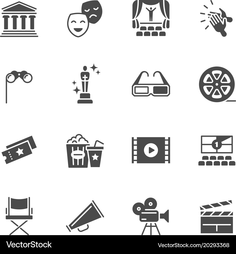 Hollywood movie theater performance Royalty Free Vector