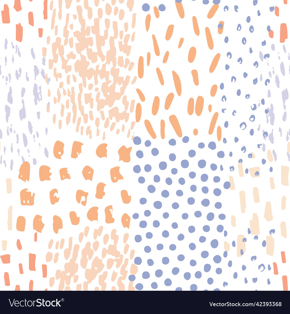 Irregular dashed seamless pattern hand drawn Vector Image