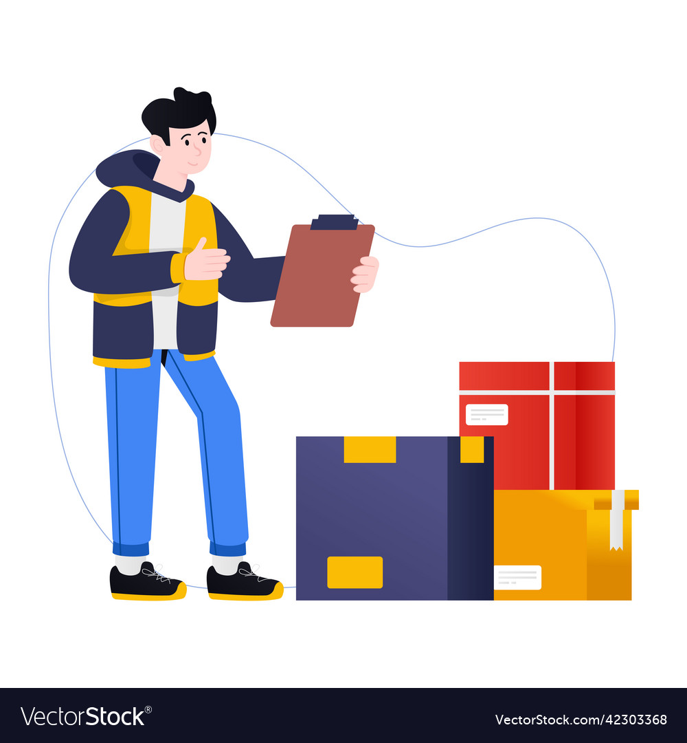 Logistics manager Royalty Free Vector Image - VectorStock