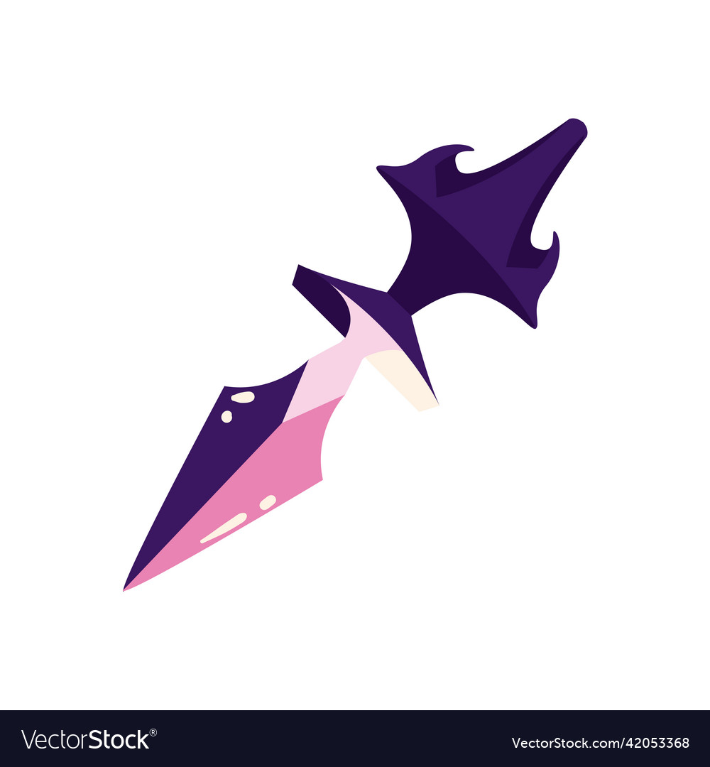 Purple dagger Royalty Free Vector Image - VectorStock