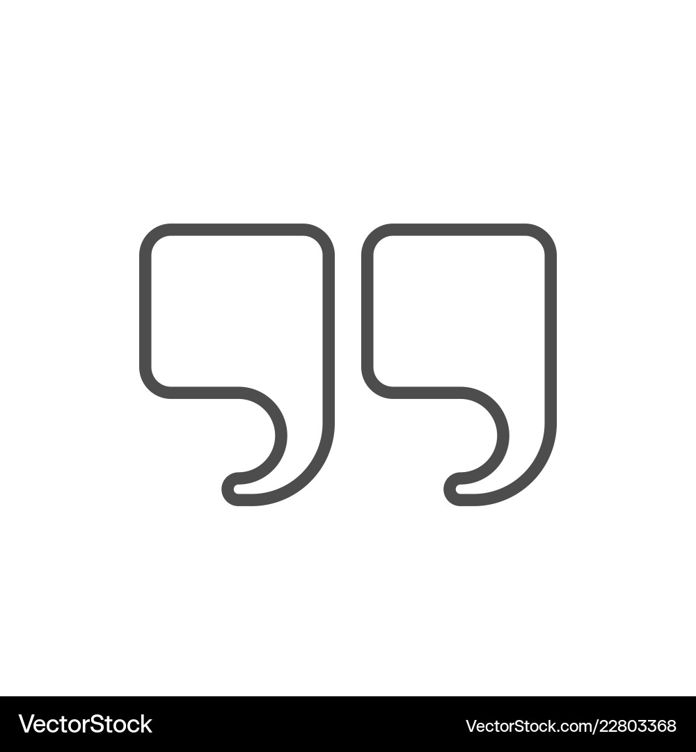 Quote line icon Royalty Free Vector Image - VectorStock