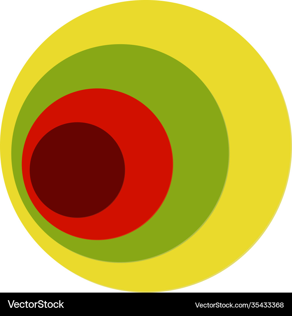 Round palette four colors on a white Royalty Free Vector