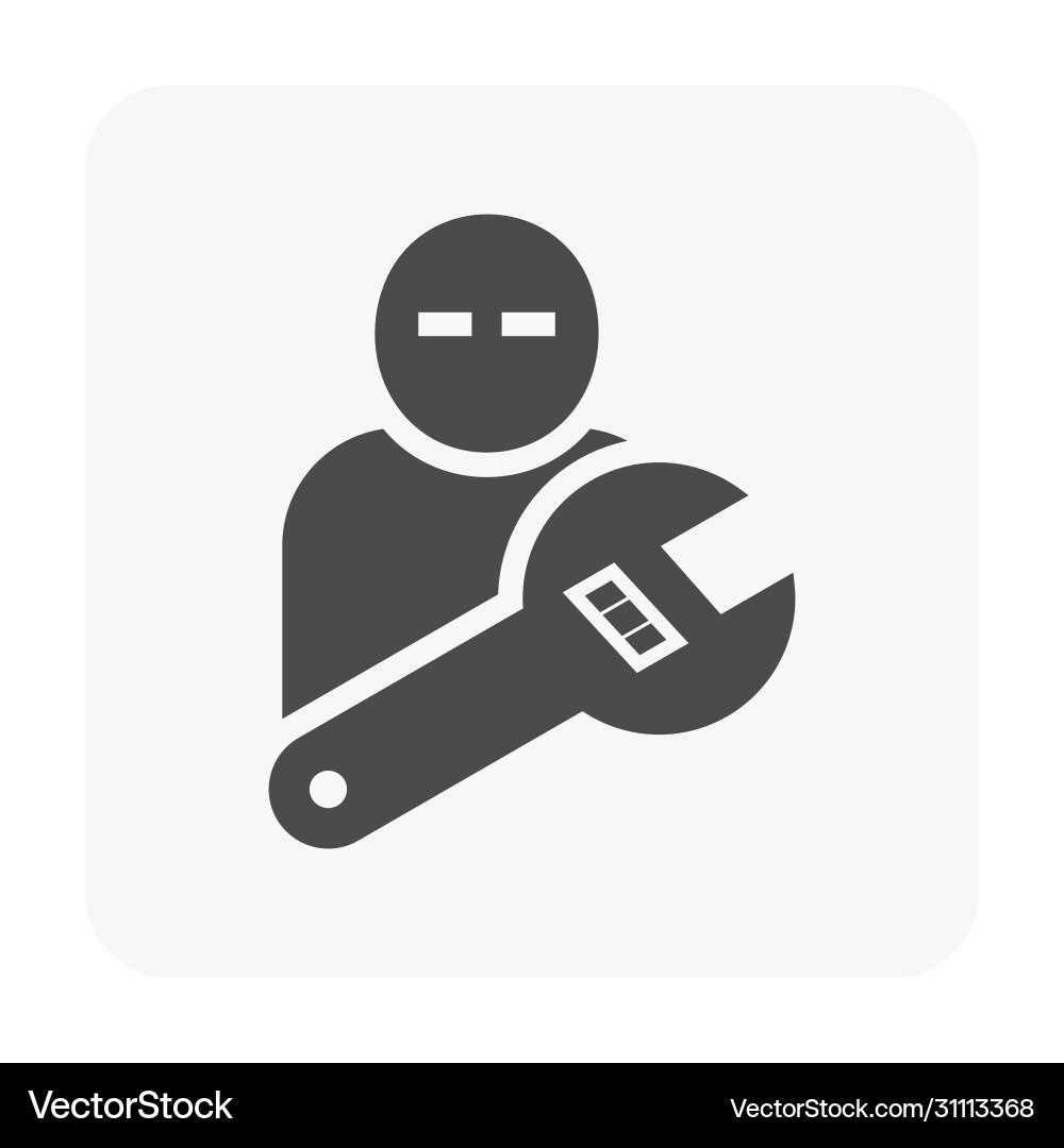 Service icon on white Royalty Free Vector Image