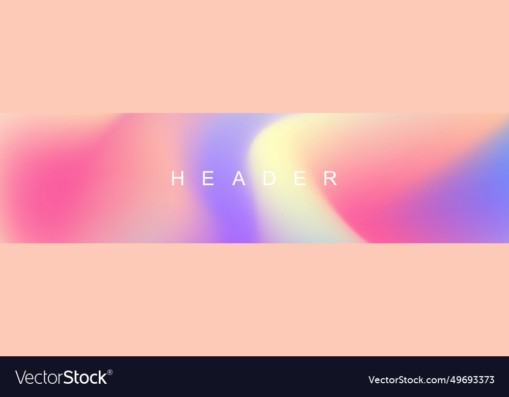 Abstract pastel gradient header background Vector Image