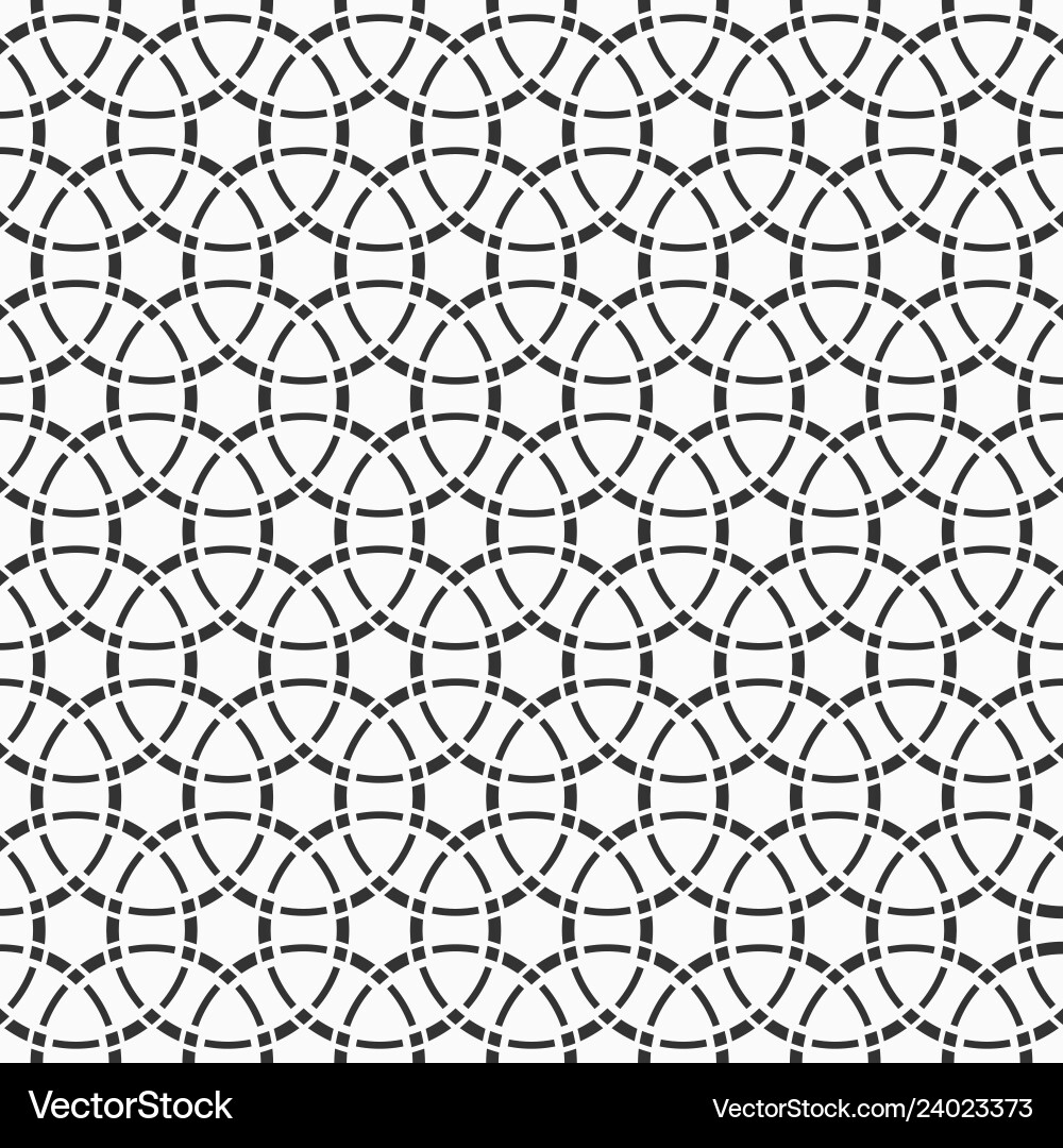 Abstract seamless monochrome geometric lattice Vector Image