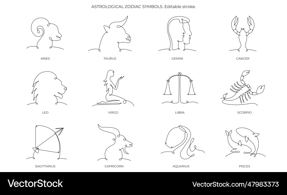 Astrological zodiac constellation one single hand Vector Image