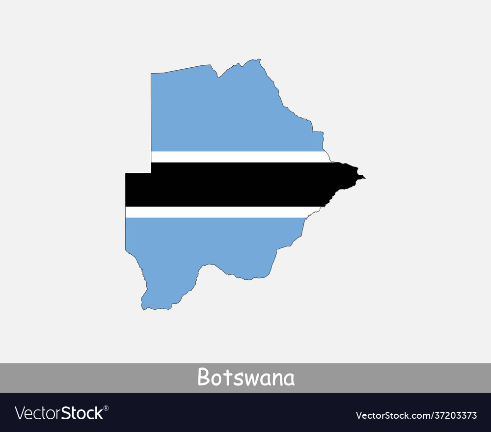Botswana map flag Royalty Free Vector Image - VectorStock