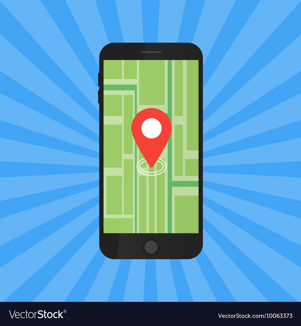 Game application concept gps map navigation Vector Image
