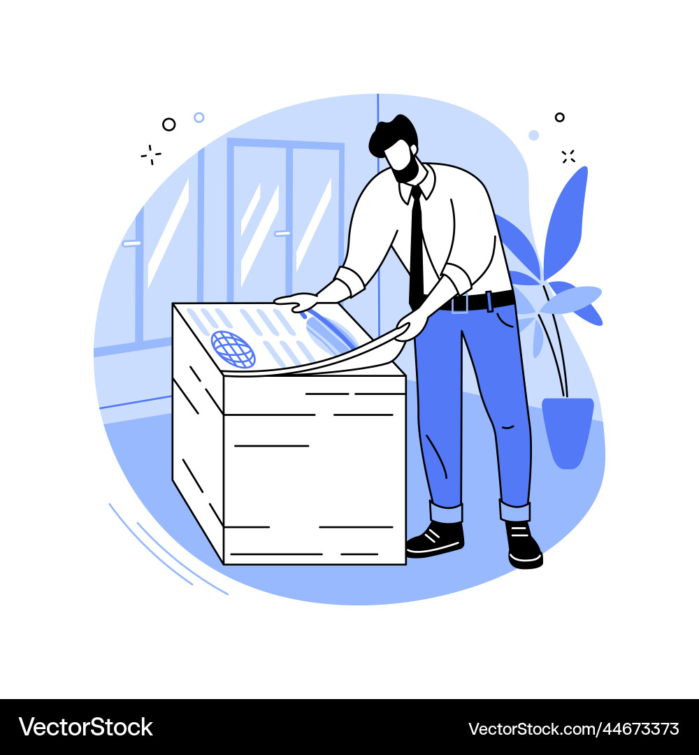 Printing company isolated cartoon Royalty Free Vector Image