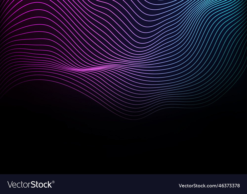 Abstract futuristic blue purple neon wavy Vector Image Abstract futuristic blue purple neon wavy Vector Image