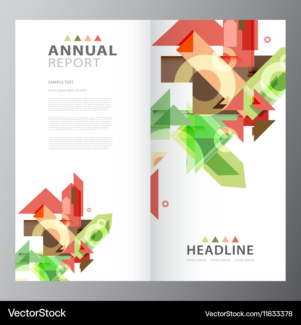 Annual business report template Royalty Free Vector Image