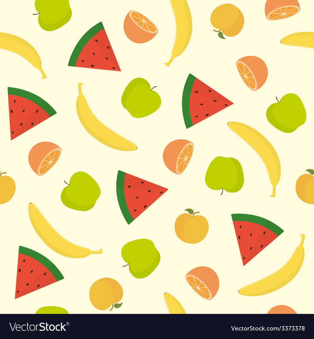 Bright fruit seamless pattern Royalty Free Vector Image Bright fruit seamless pattern Royalty Free Vector Image