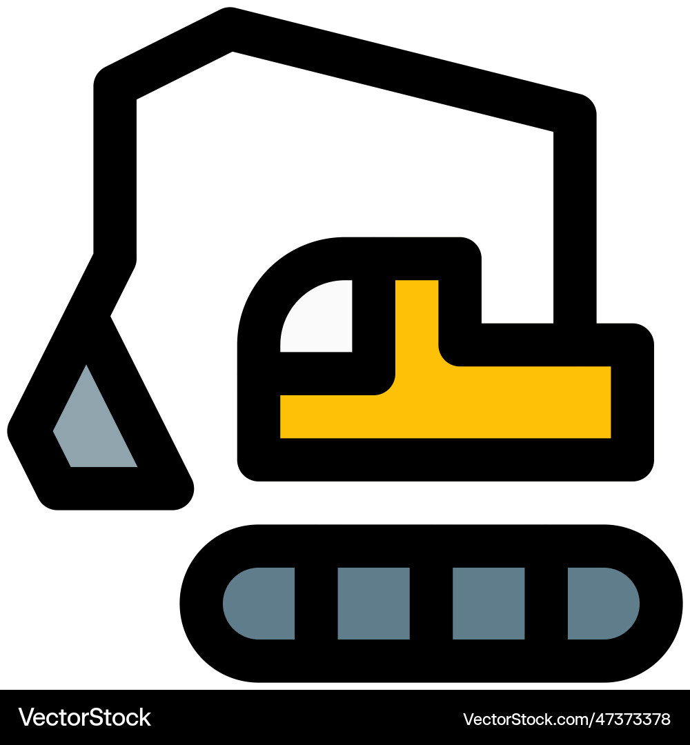 Excavators used to dig the ground Royalty Free Vector Image