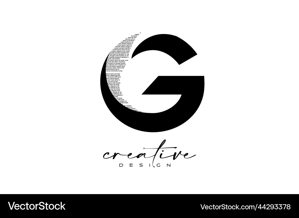 G letter logo design with creative letter made Vector Image