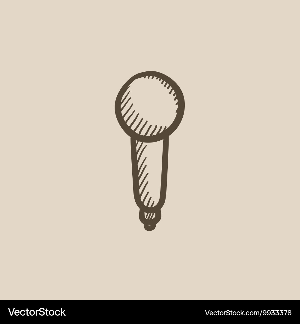 Microphone sketch icon Royalty Free Vector Image