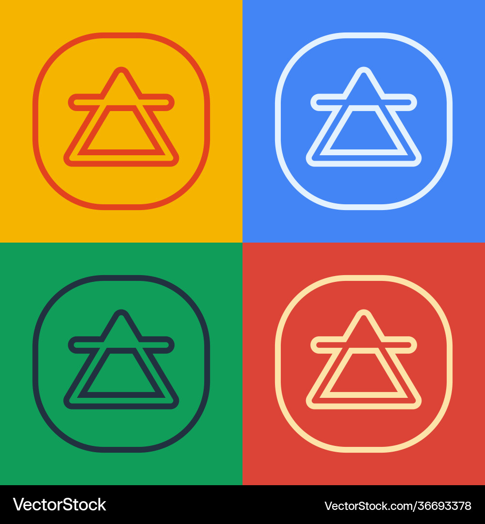 Pop art line air element symbol alchemy Royalty Free Vector