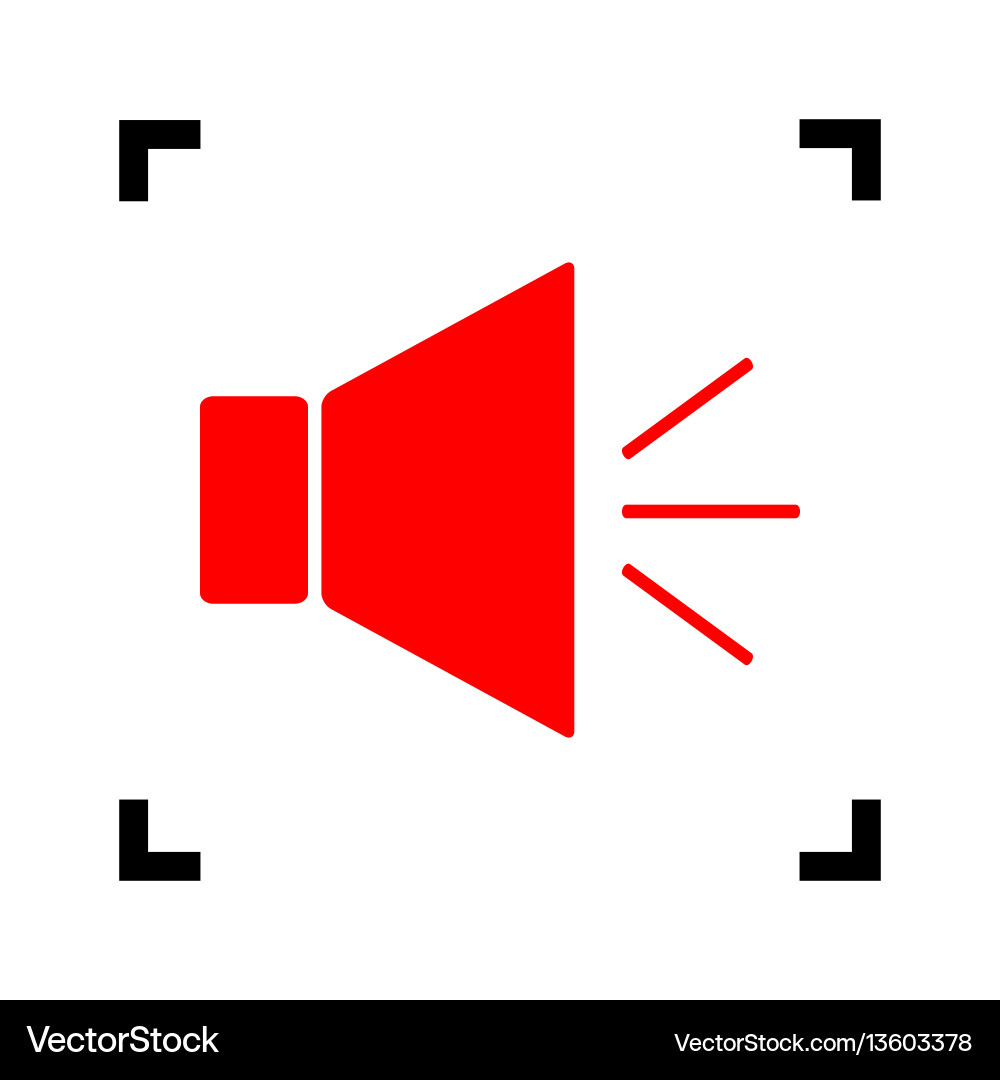 Sound sign with mute mark Royalty Free Vector Image