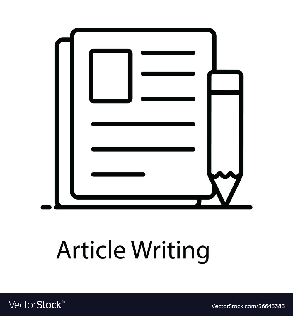 Article writing Royalty Free Vector Image - VectorStock