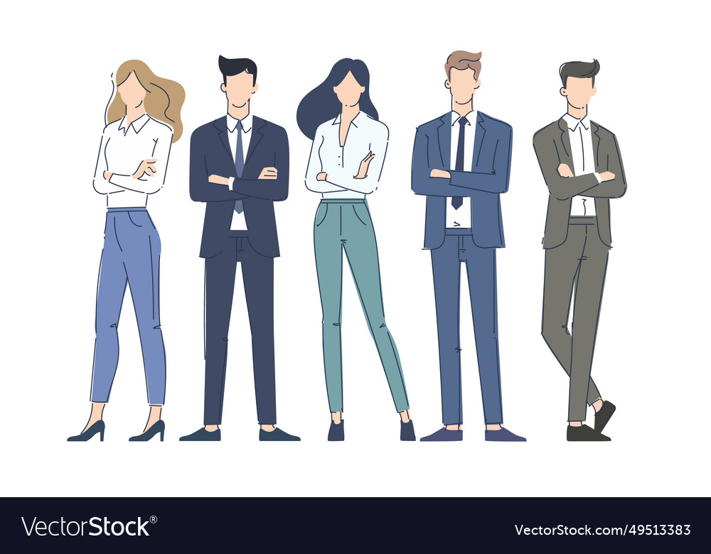 Business people standing together Royalty Free Vector Image Business people standing together Royalty Free Vector Image