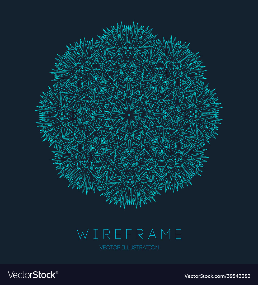 Circle pattern technology blue abstract geometric Vector Image