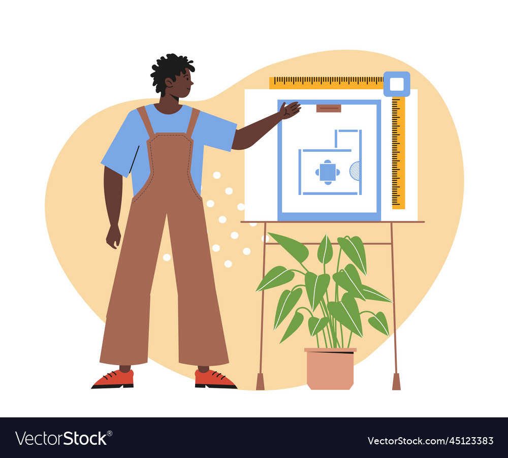 Creative worker concept Royalty Free Vector Image