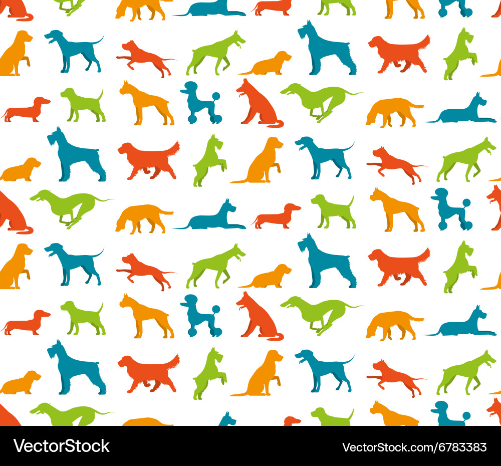 Dog Seamless Pattern Royalty Free Vector Image