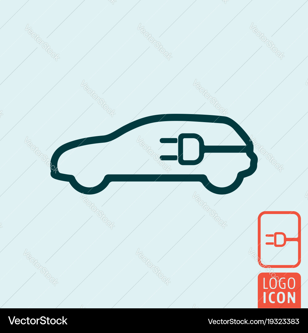 Electric vehicle power charging station Royalty Free Vector