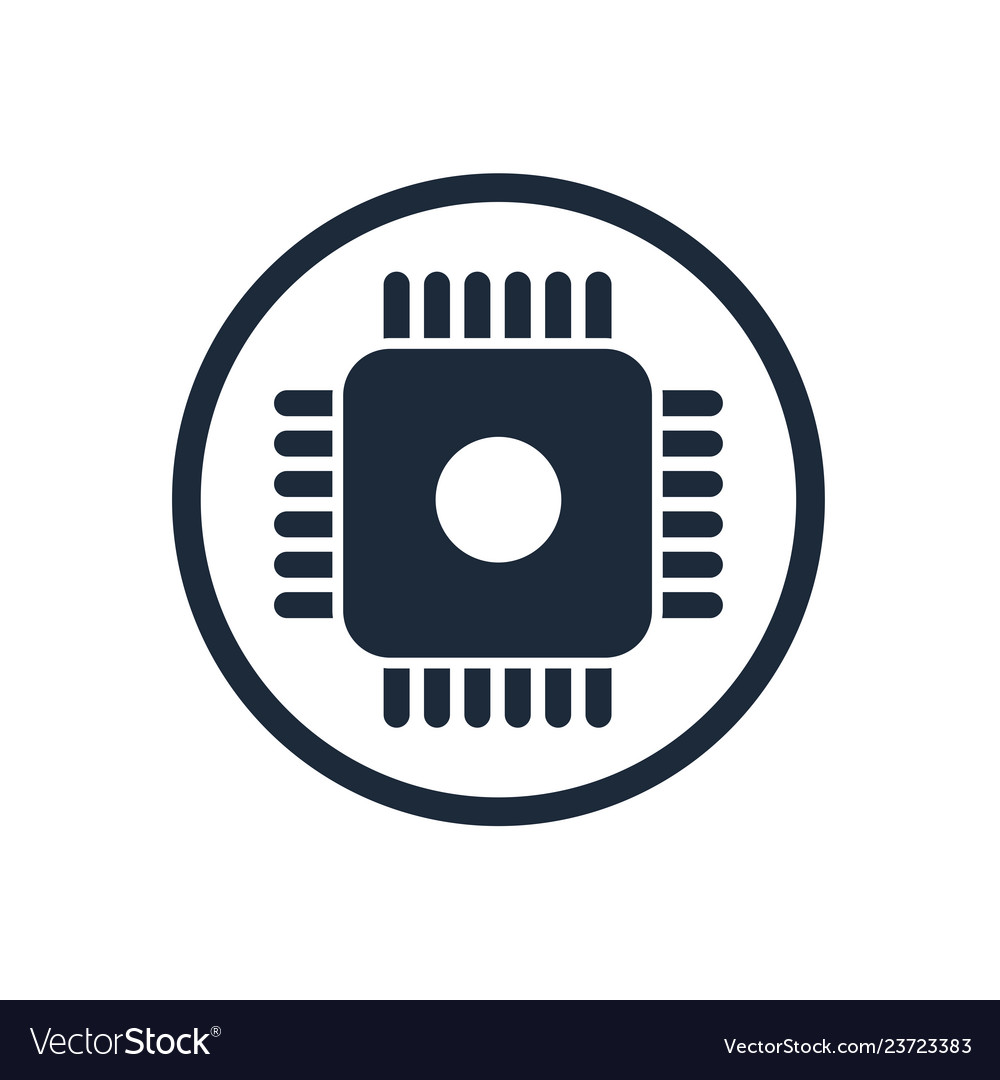 Microchip Chip Circuit Component Royalty Free Vector Image