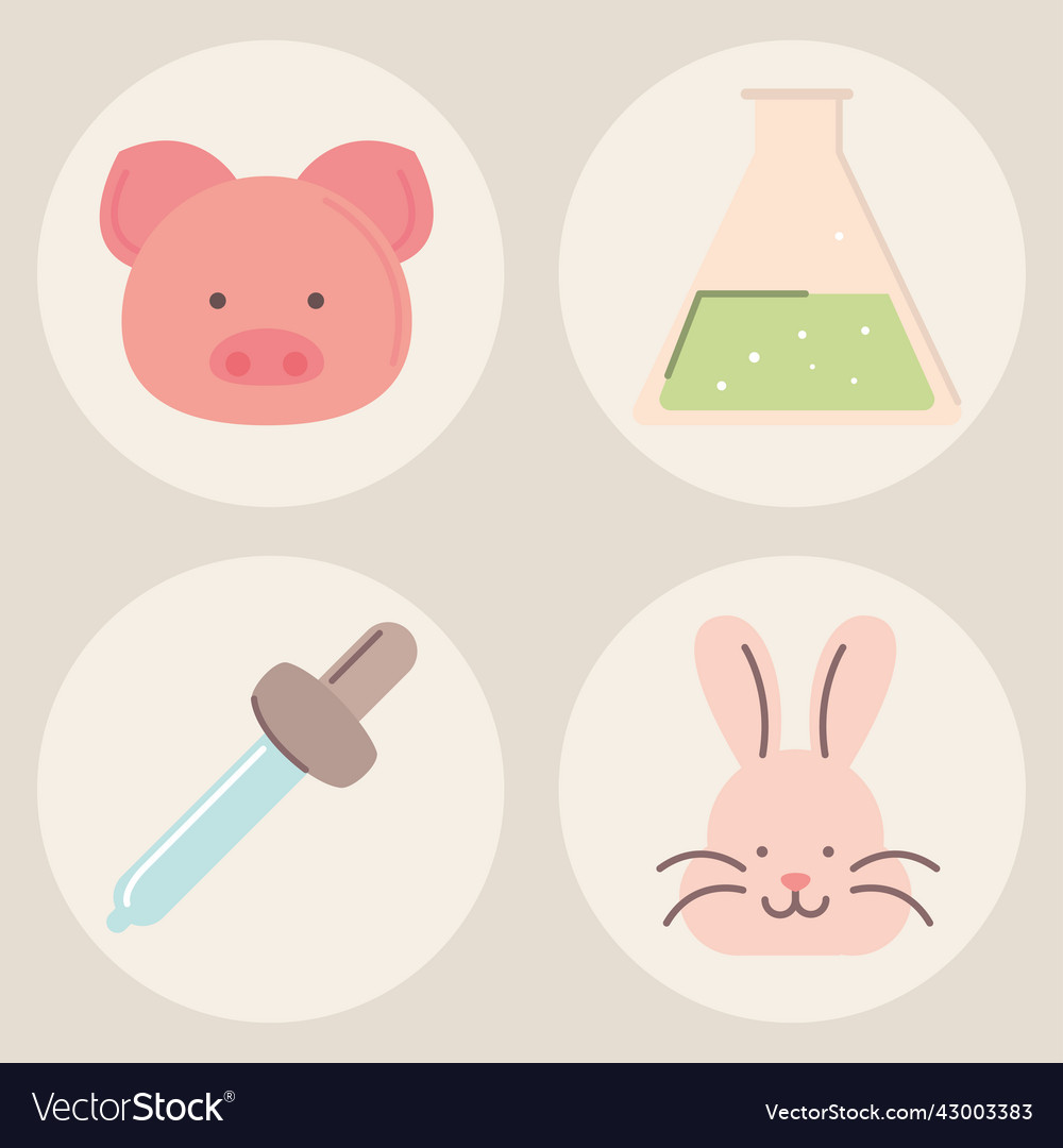 Set of cruelty free Royalty Free Vector Image - VectorStock