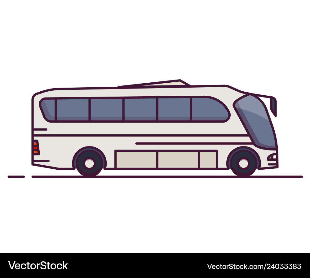 Side view of modern bus Royalty Free Vector Image