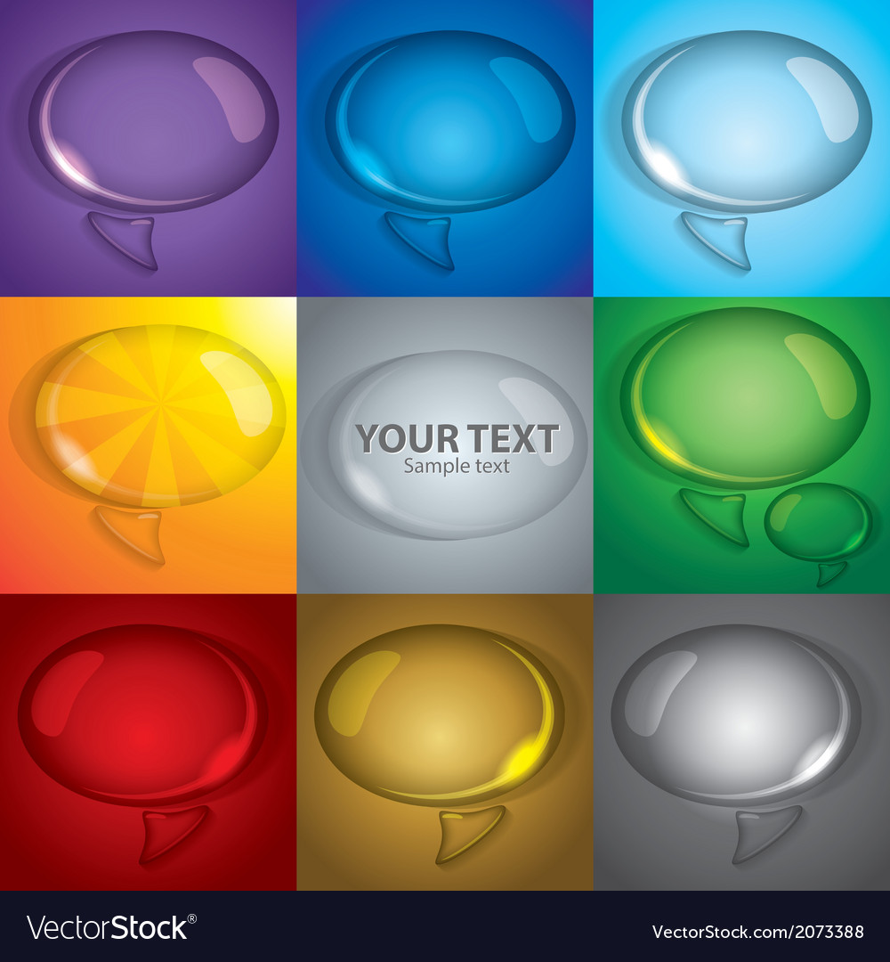 Bubble talk set Royalty Free Vector Image - VectorStock