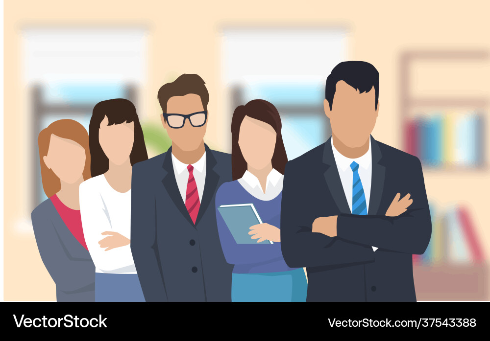 Business team ready to work teamwork coworkers Vector Image