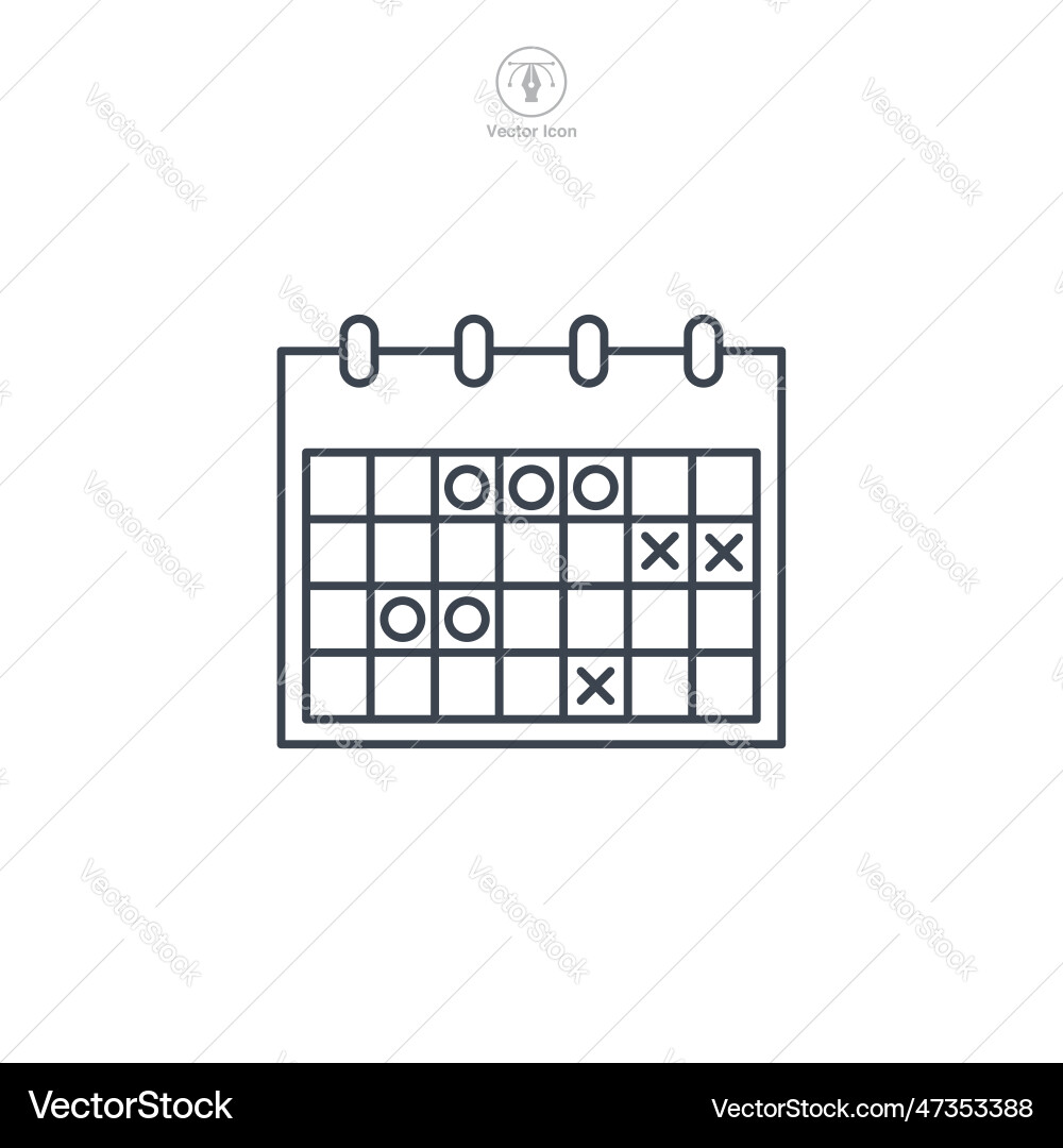Calendar icon symbol template for graphic and web Vector Image