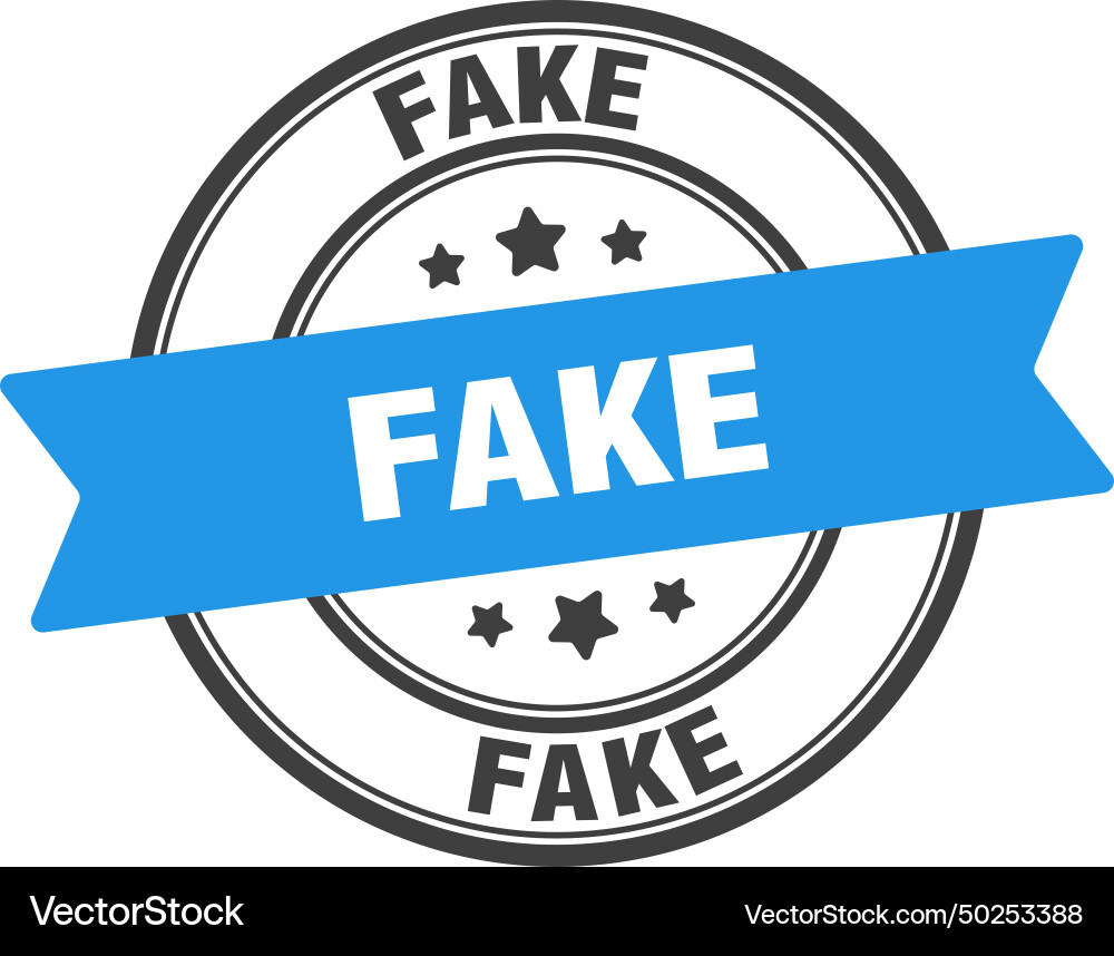Fake stamp label on transparent background Vector Image