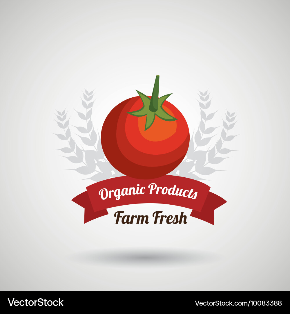 Farm fresh food symbol Royalty Free Vector Image