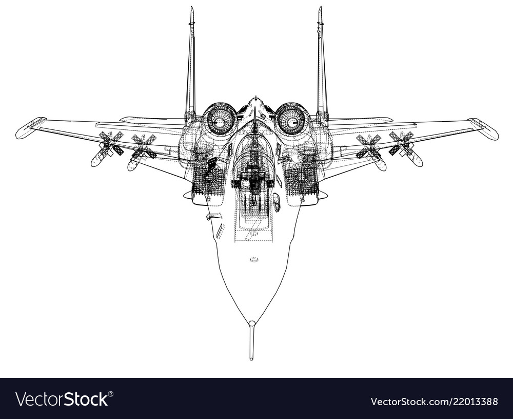 Fighter plane concept Royalty Free Vector Image