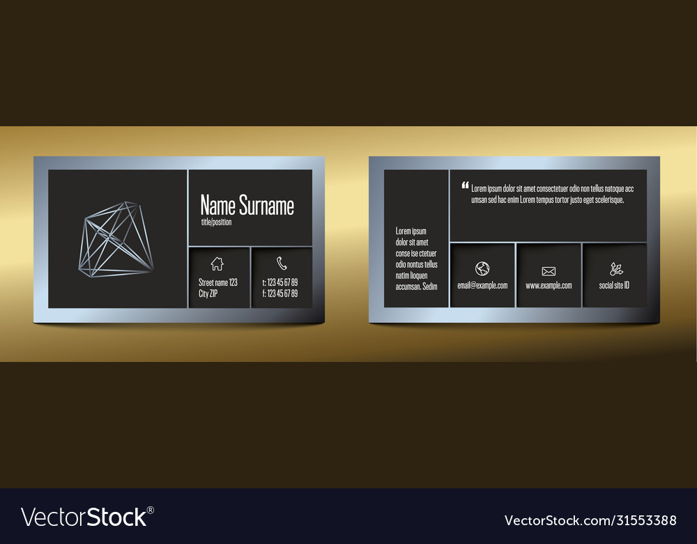 Modern premium business card template Royalty Free Vector Modern premium business card template Royalty Free Vector