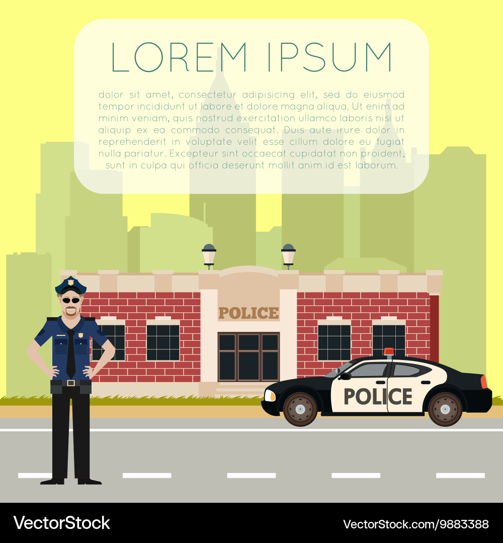 Police department banner8 Royalty Free Vector Image
