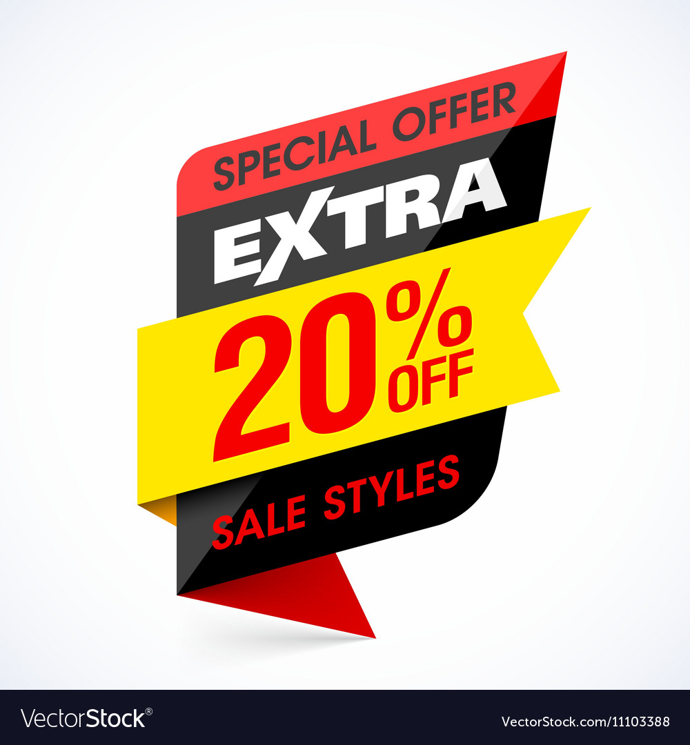 Sale extra design element Royalty Free Vector Image