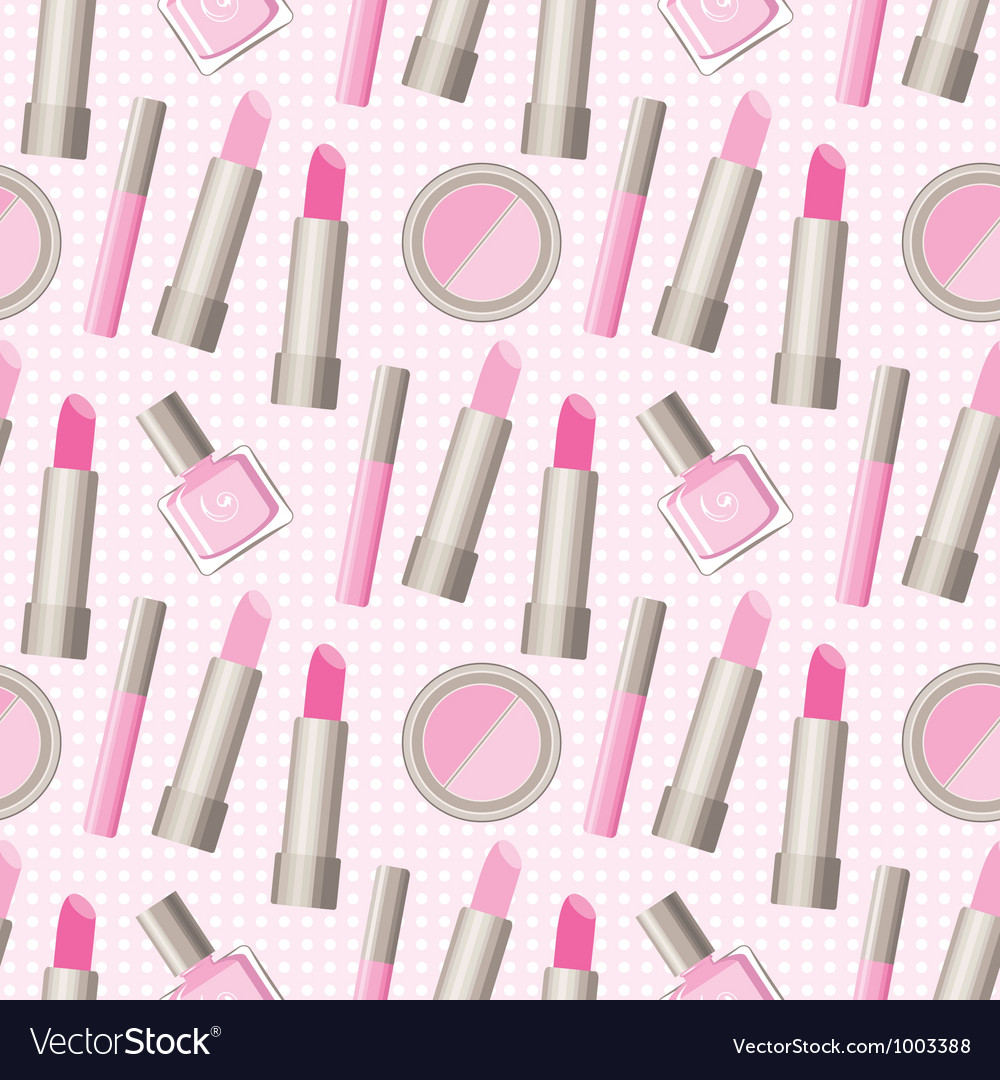 Seamless cosmetics pattern Royalty Free Vector Image